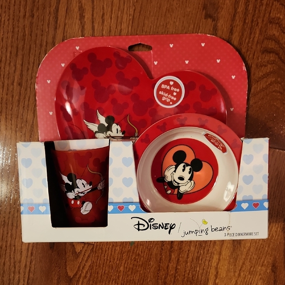 Disney | Other | Disney Mickey Mouse Red Dinnerware Set | Poshmark